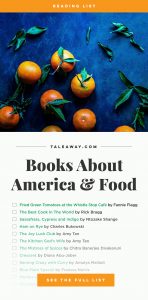 American Food Fiction: Books for Food Lovers - Tale Away