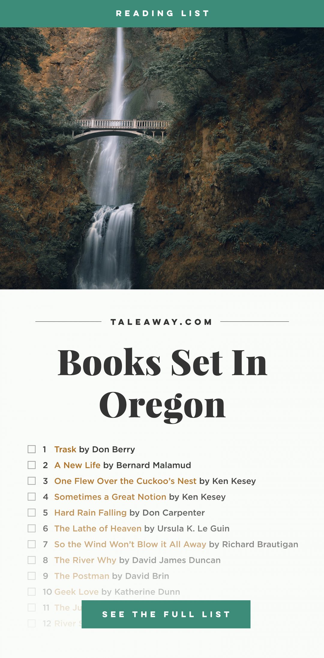 Books Set In Oregon: Oregon Novels and Books - Tale Away