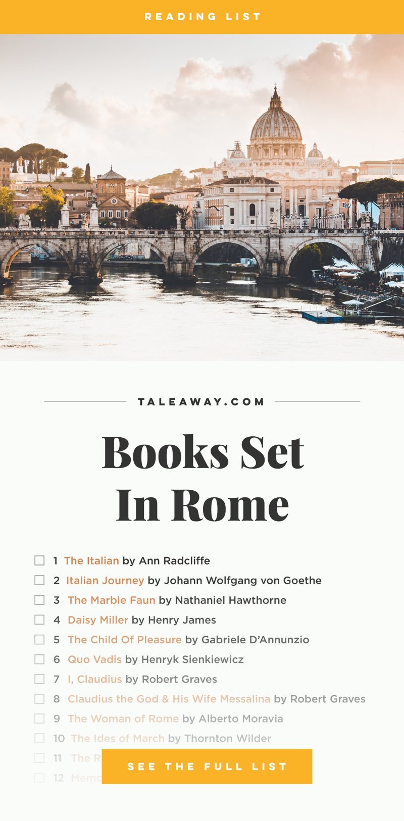 Books Set In Rome: Roman Novels - Tale Away for Readers Who Travel