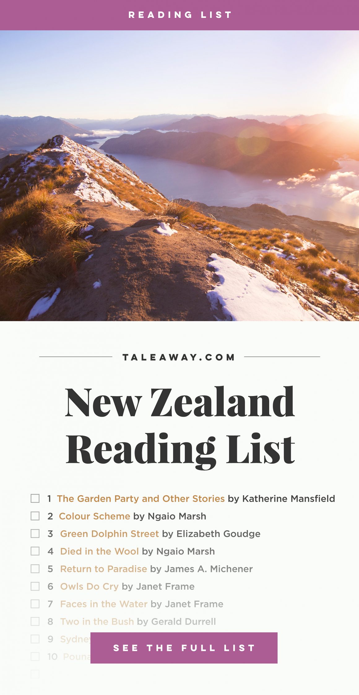 Books Set In New Zealand: New Zealand Novels - Tale Away