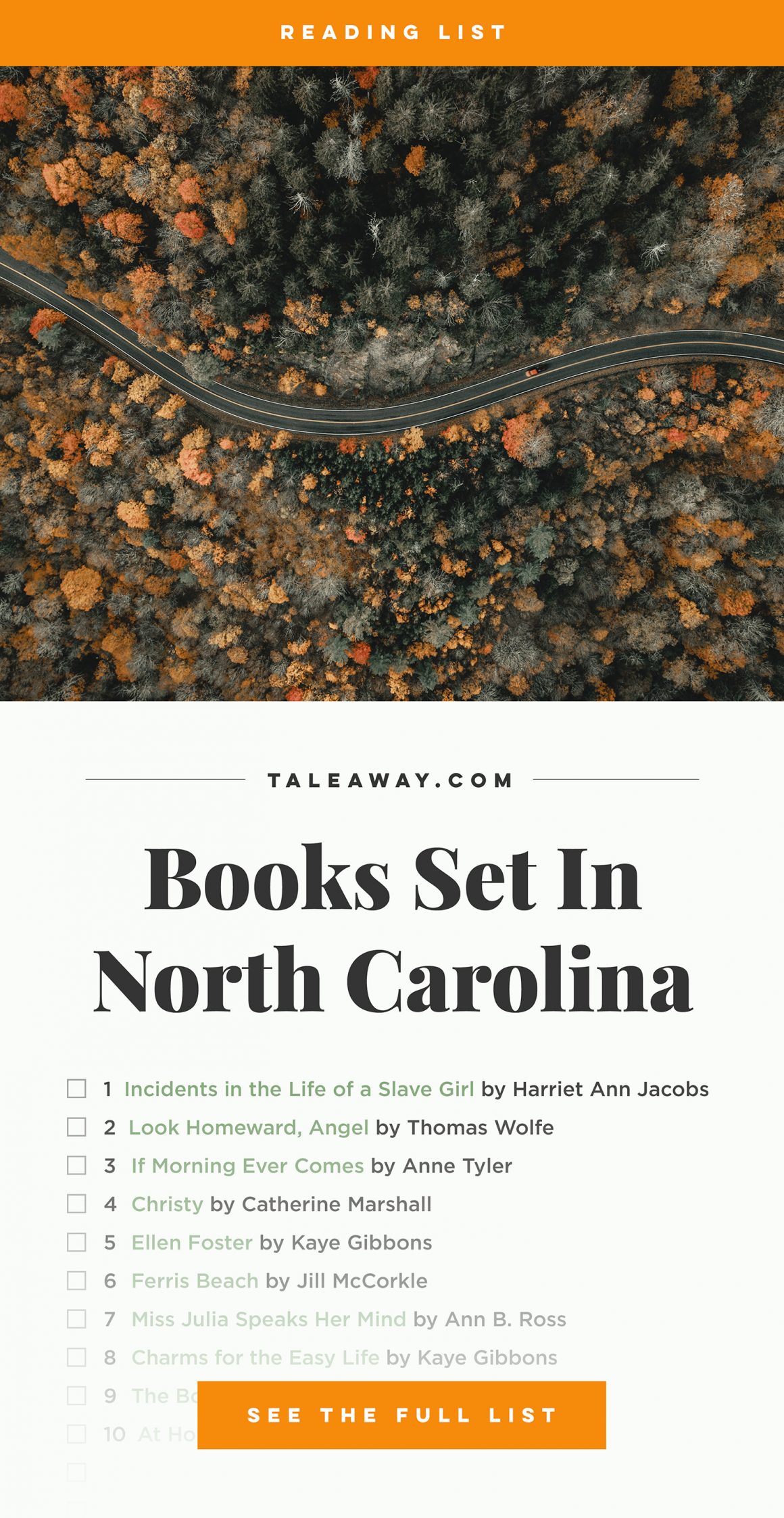 Books Set In North Carolina: North Carolina Novels - Tale Away